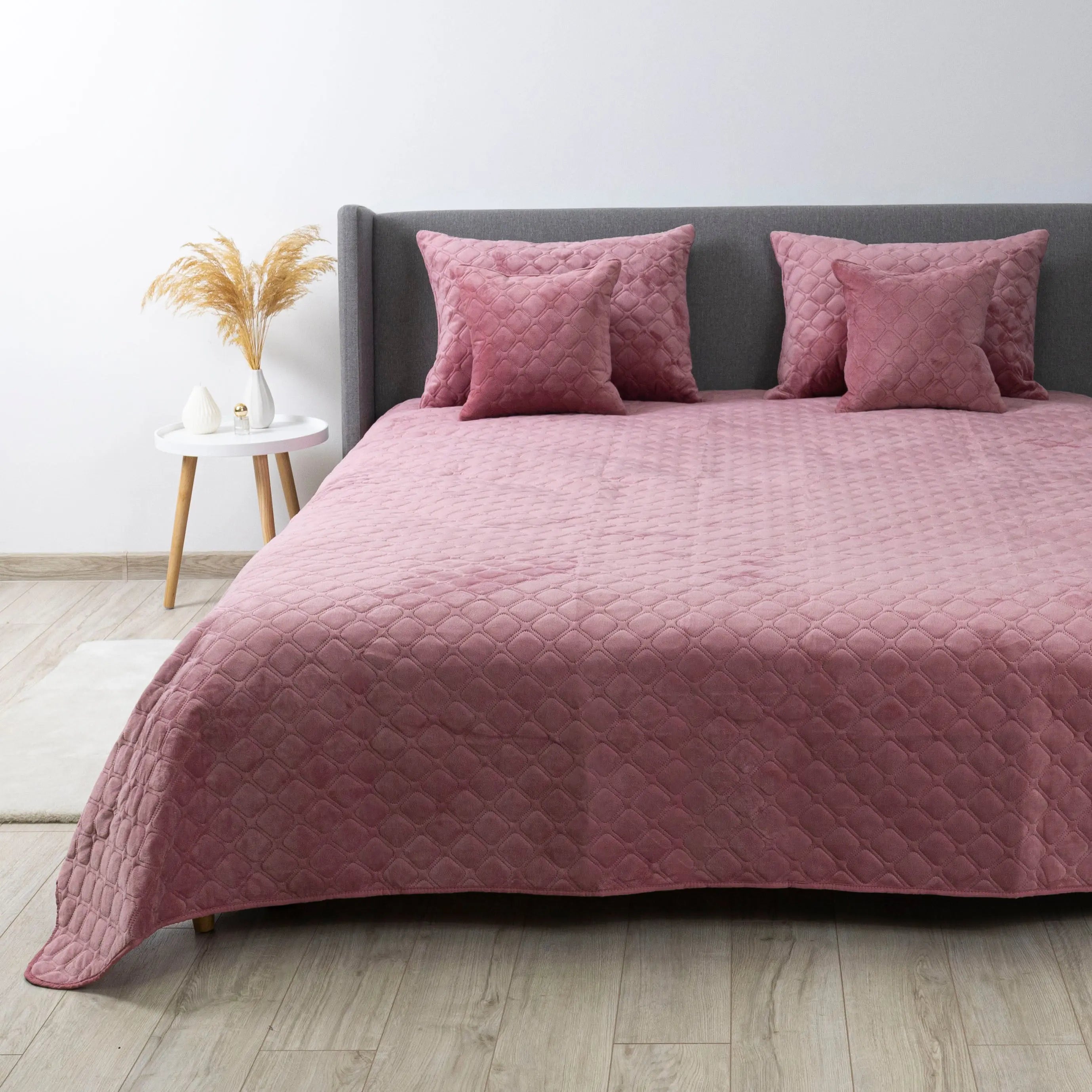 Покривало ТЕП "VELOUR" 240*260 см Mesa Rose/ромб круглий – SleepSharm